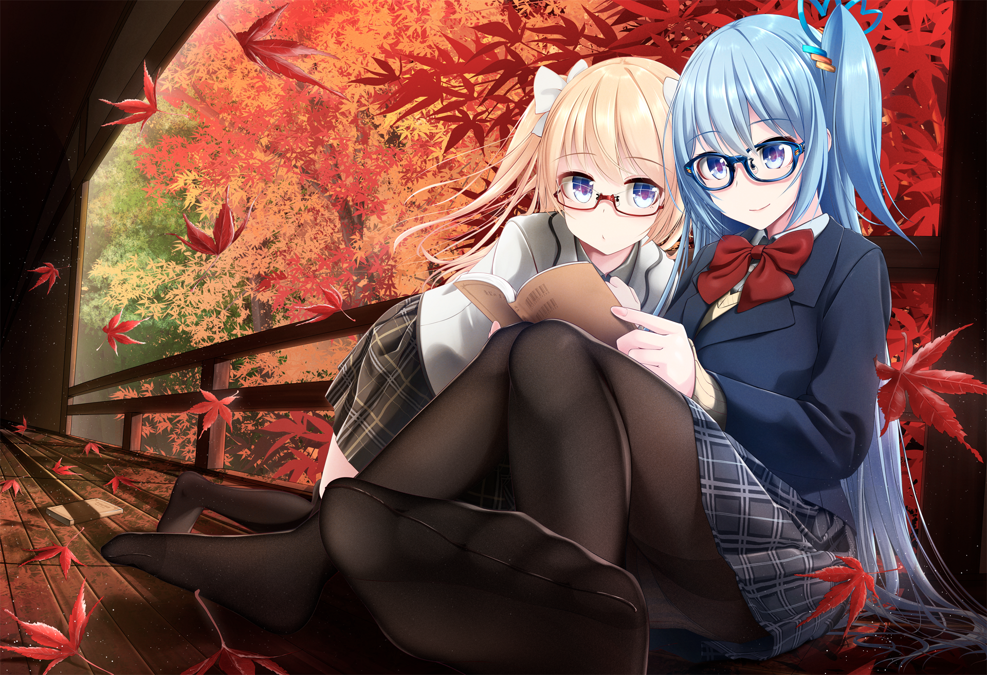 nekobaka emori miku project emori el emori miku feet megane pantsu pantyhose seifuku sweater ...